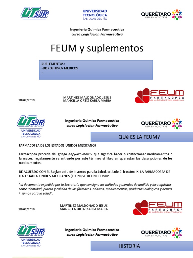 Feum y Suplementos | PDF | Farmacia | Farmacéutico