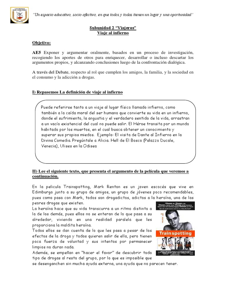 Guía de Película Trainspotting | PDF | Science | Ciencia filosófica