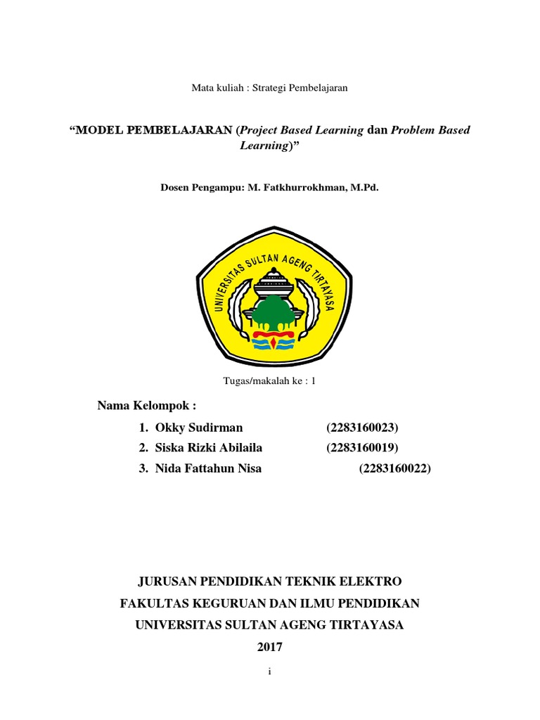 Model Pembelajaran Project & Problem Based Learning | PDF | Bisnis