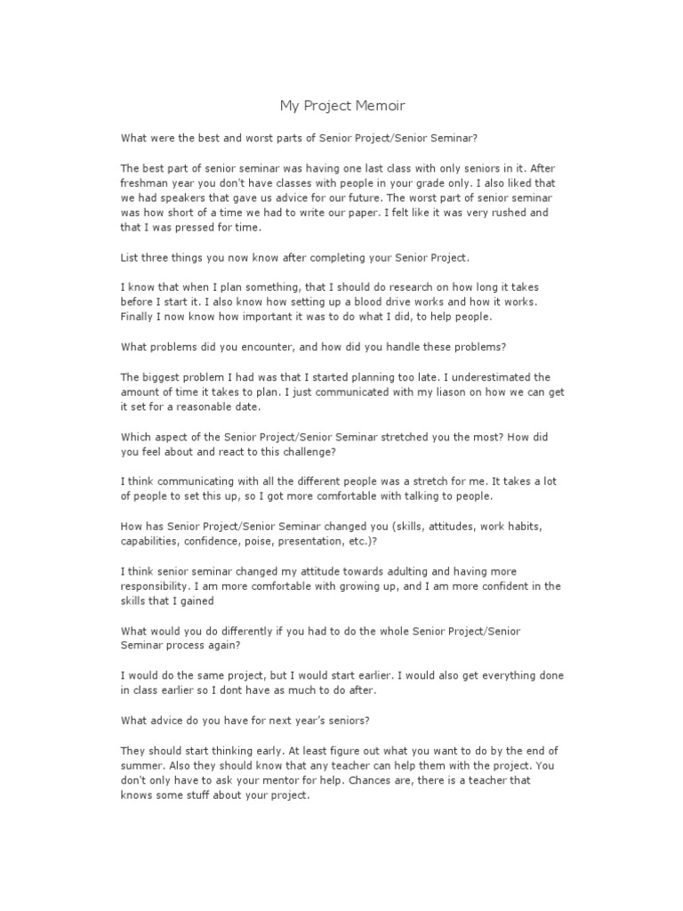 Project Memoir | PDF | Psychology | Cognitive Science