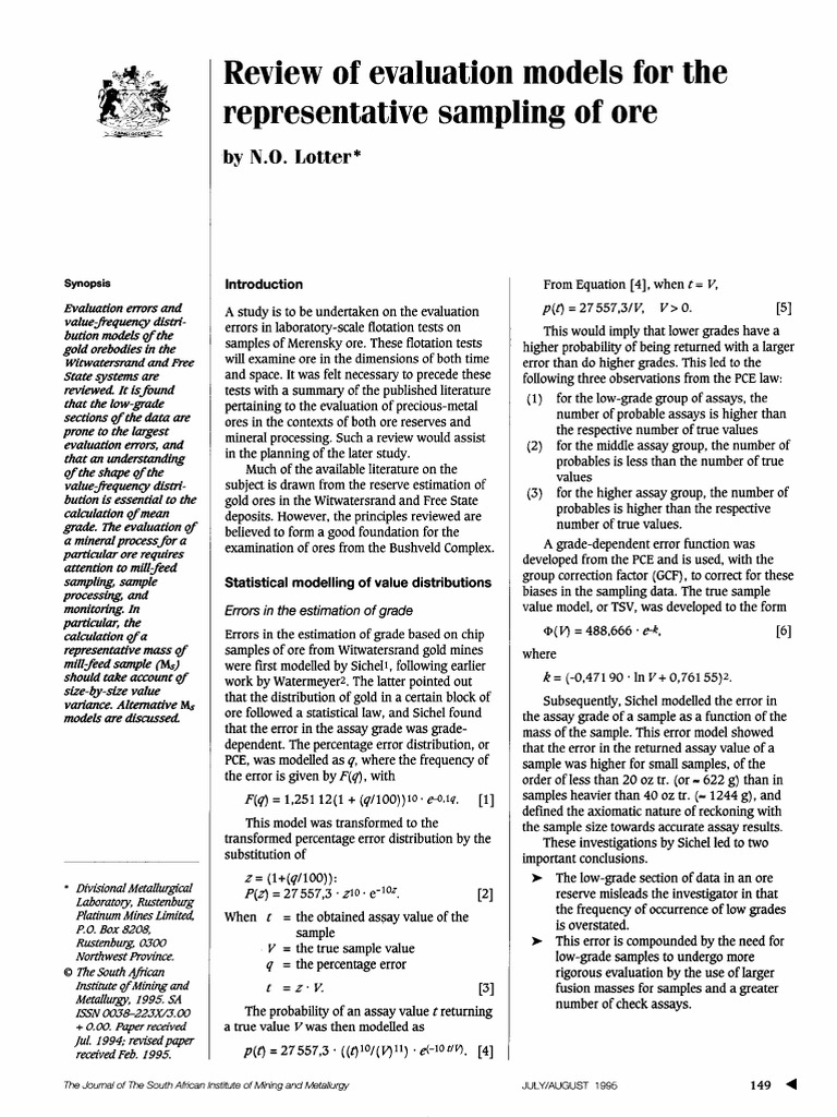 Geokimia Eksplorasi Metode Sem | PDF | Mean | Bias Of An Estimator