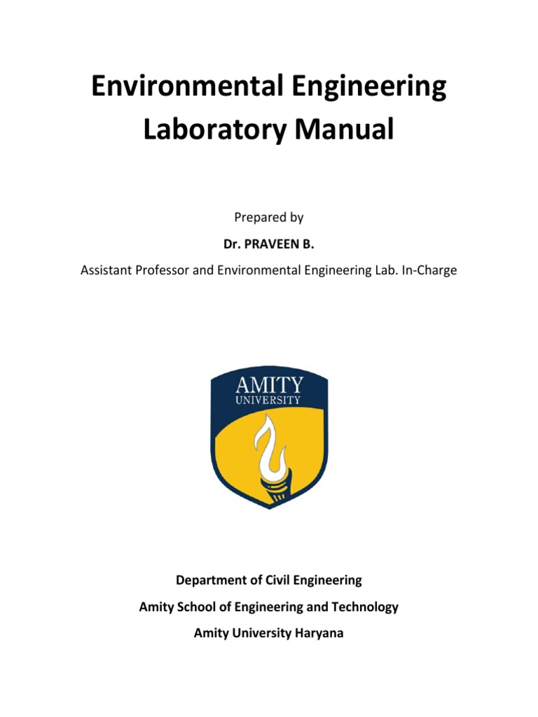 Environmental Engineering Lab Manual | PDF | Ph | Alkalinity