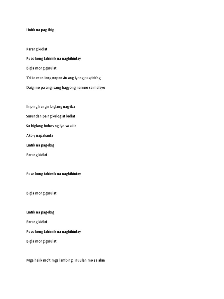 Lintik Na Pag-Ibig | PDF