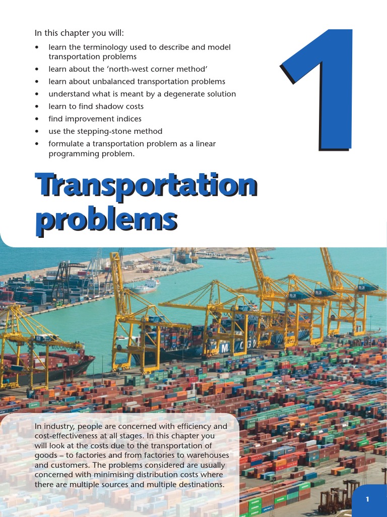 Solving transportation problems with the northwest corner method | PDF ...
