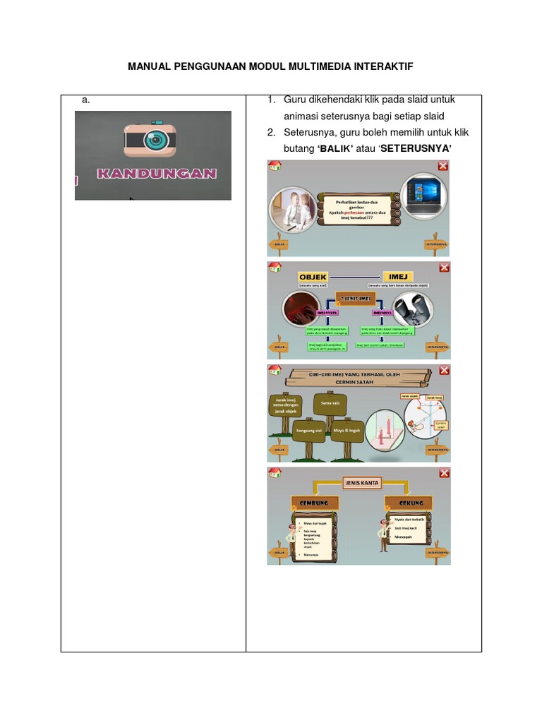 Manual Penggunaan Modul Multimedia Interaktif | PDF