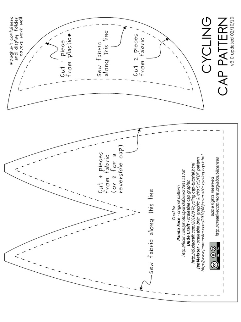 Cycling Cap Sewing Pattern Guide | PDF