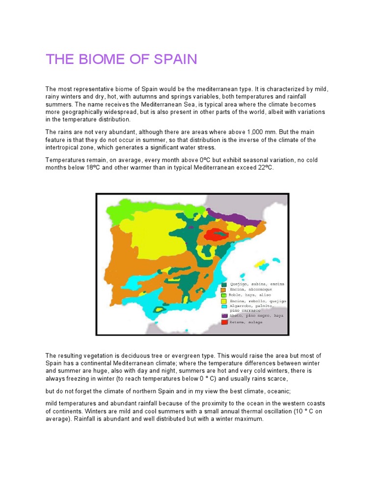Bioma de España | PDF | Climate | Rain