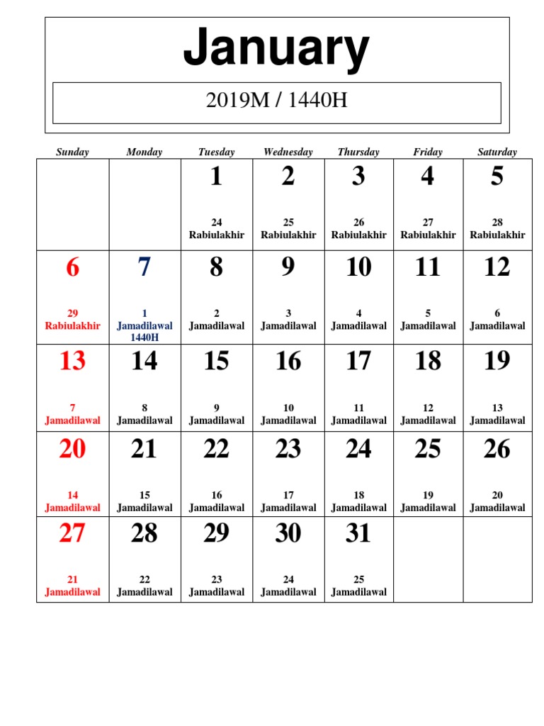 Islamic Calendar 2019 | Download Free PDF | Shia Islam | Abrahamic ...