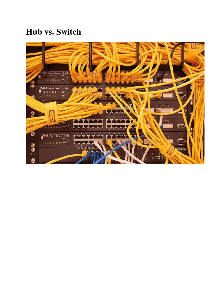 Hub Vs Switch | PDF | Network Switch | Computer Network