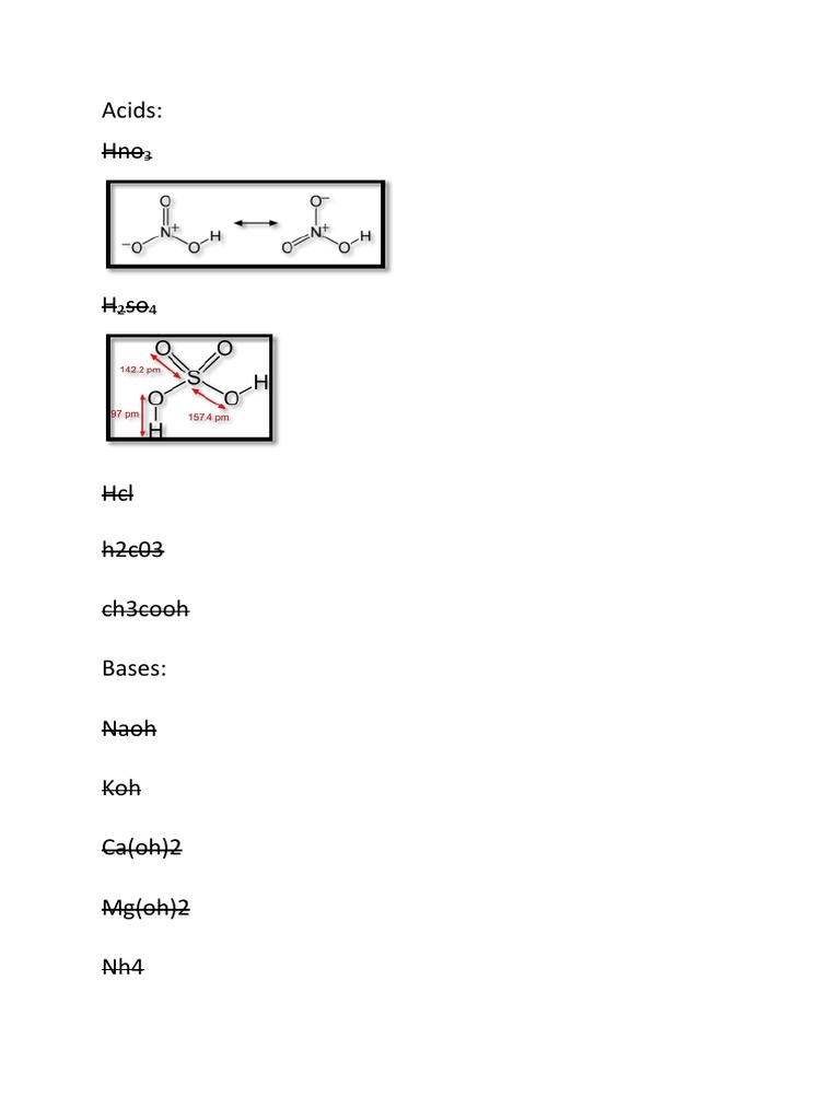 Acids: Hno | PDF