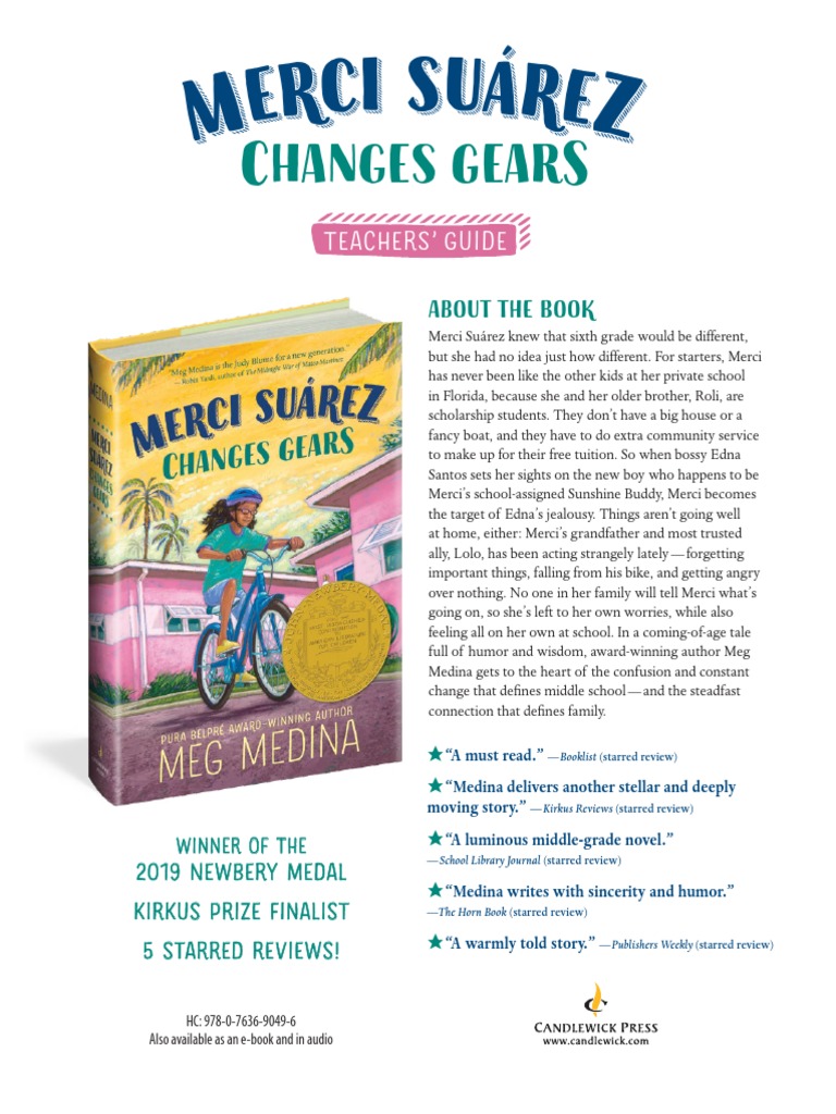 Merci Suárez Changes Gears by Meg Medina Teachers' Guide | PDF ...