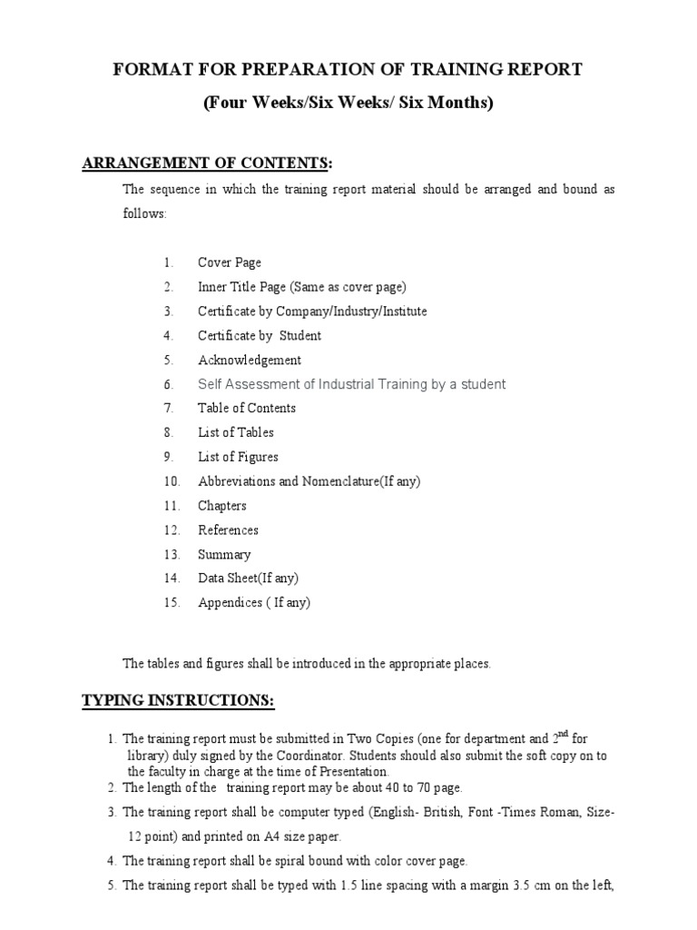 Training Report Format | PDF | Software Development