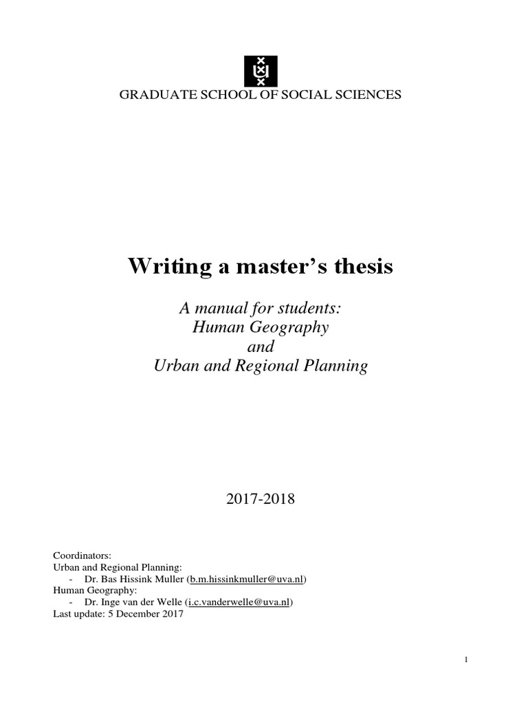Advice On Writing A Good Master Thesis | PDF | Thesis | Question