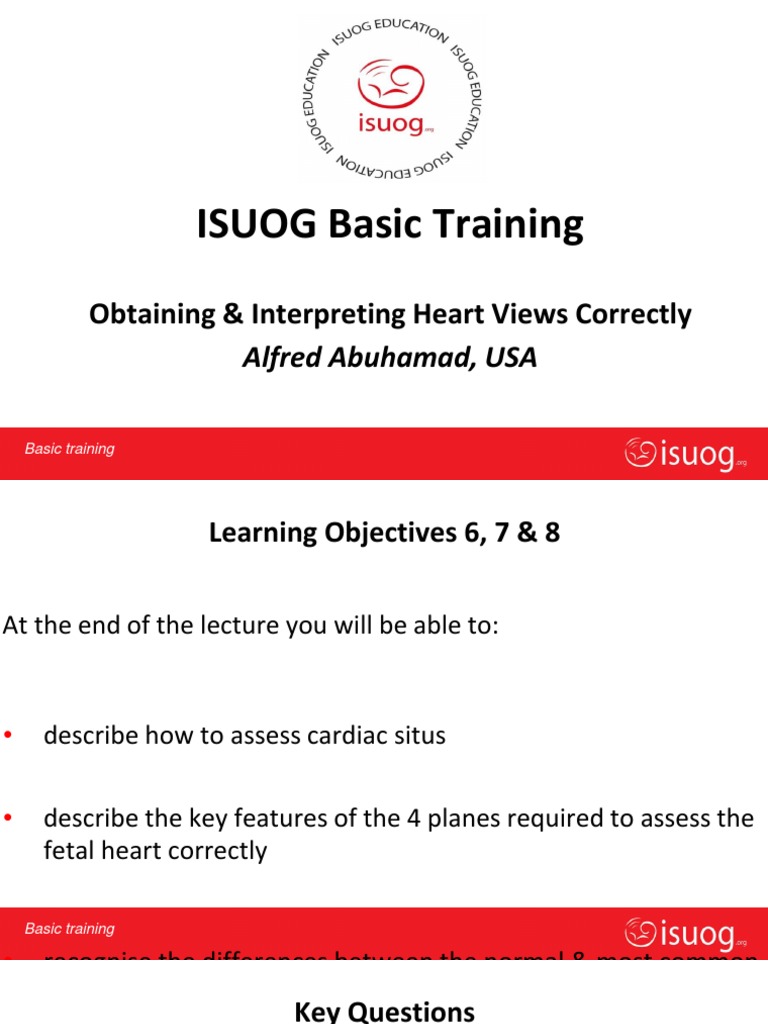ISUOG Basic Training: Obtaining & Interpreting Heart Views Correctly ...
