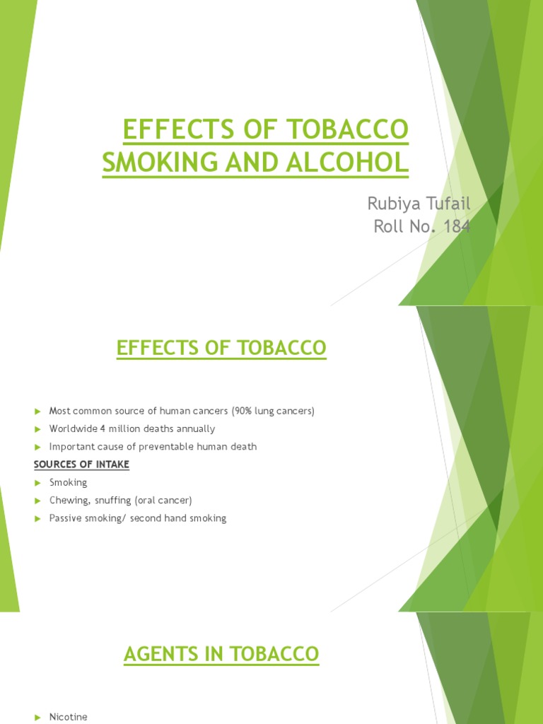 Effects of Tobacco Smoking and Alcohol | PDF | Tobacco Smoking | Addiction