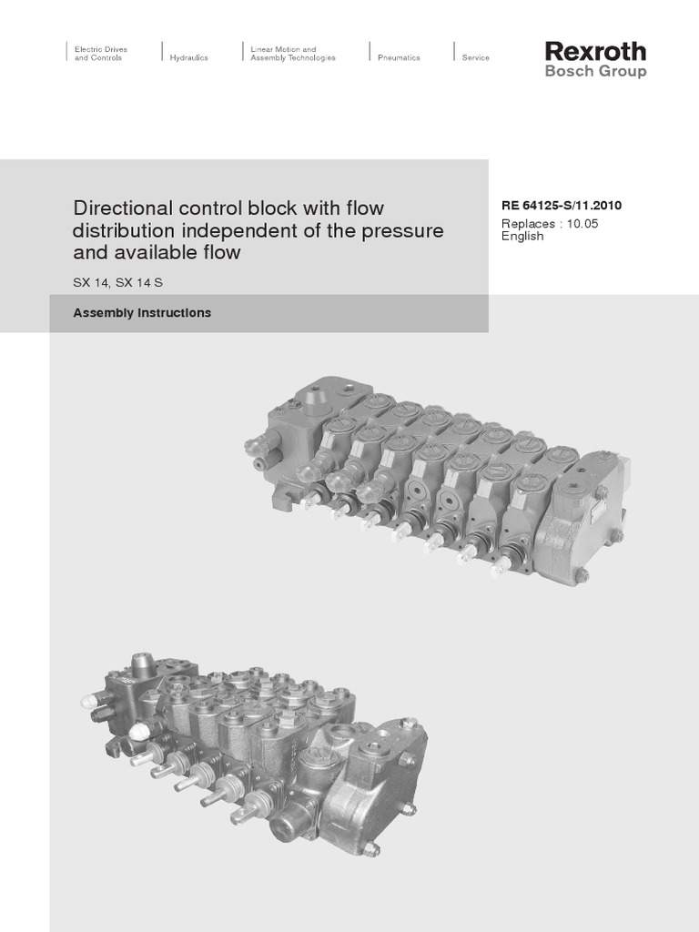 Rexroth Hydraulic Control Valve Specification Manual | PDF | Valve ...
