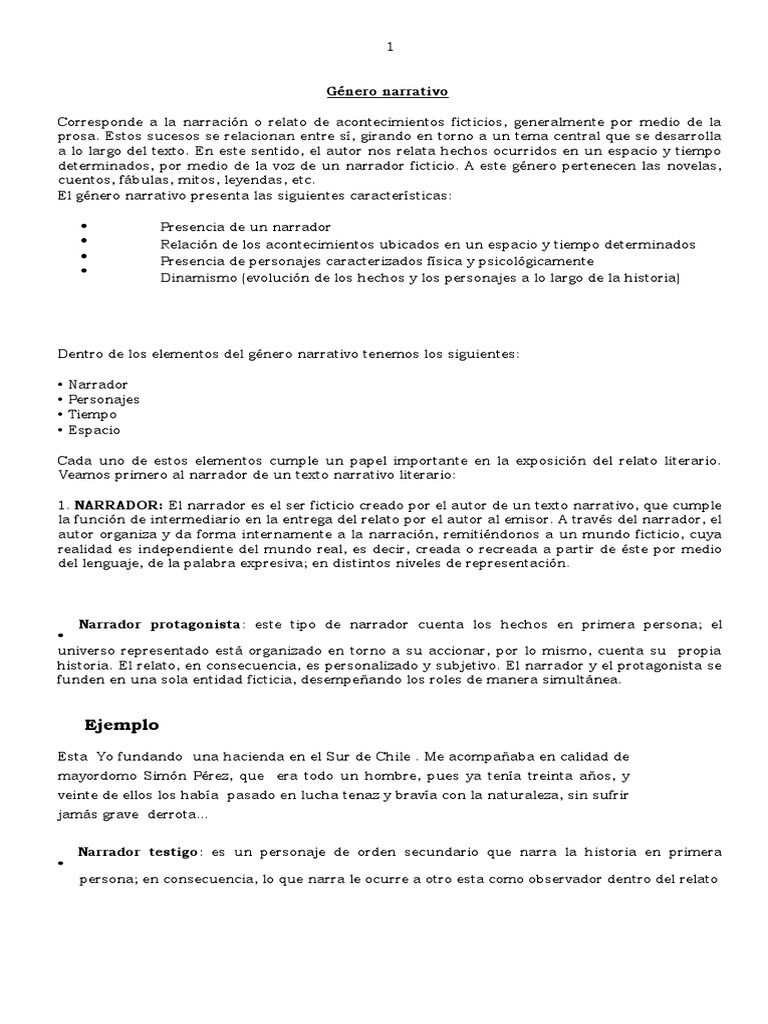 Guia Genero Narrativo 5° Y 6° BASICO | PDF | Narración