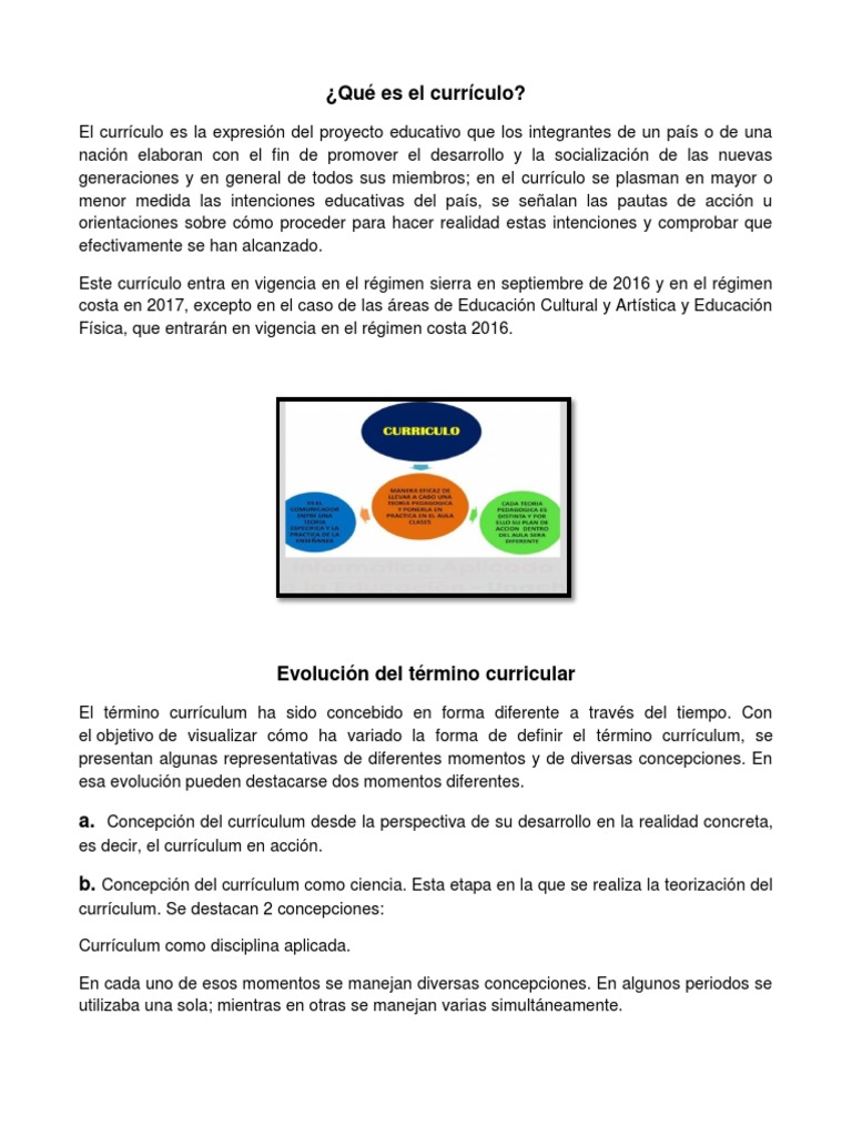 Qué Es El Currículo | PDF | Plan de estudios | Evaluación