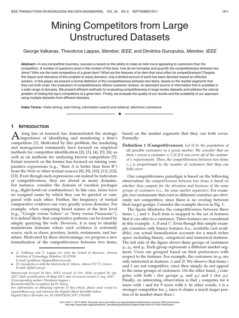Mining Competitors | PDF | Market Segmentation | Marketing