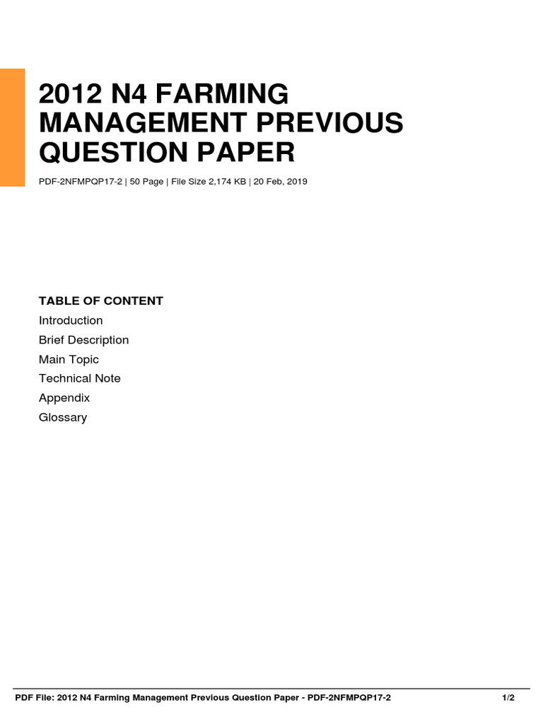 IDc8d8fa3b2-2012 n4 Farming Management Previous Question Paper | PDF ...