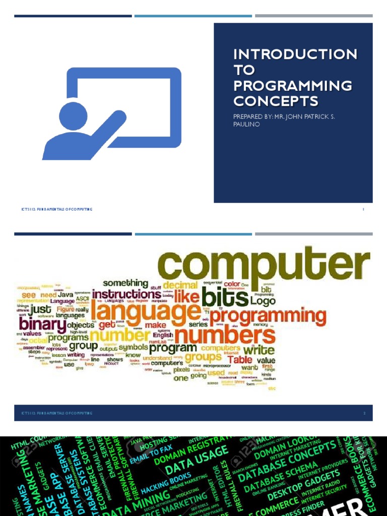 ICT S112 Introduction To Programming Concepts | PDF | Programming Language | Object Oriented ...