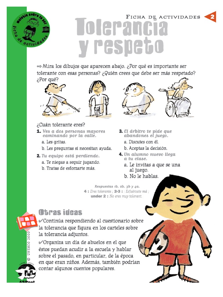 Tolerancia Cuentos Valores | PDF