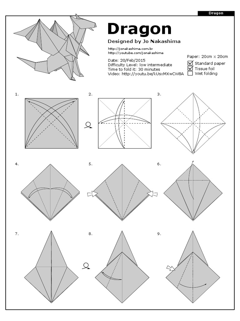 Jo Nakashima's Dragon Origami Guide | PDF