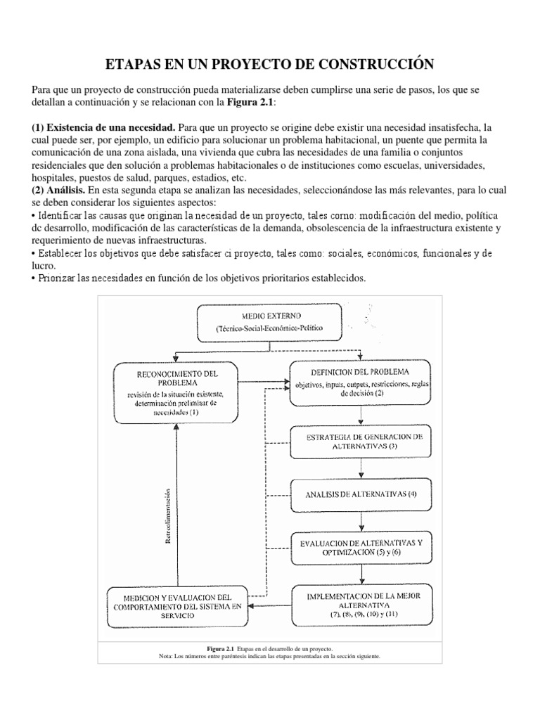 Etapas de Un Proyecto de Construcción | PDF | Diseño | Evaluación de ...
