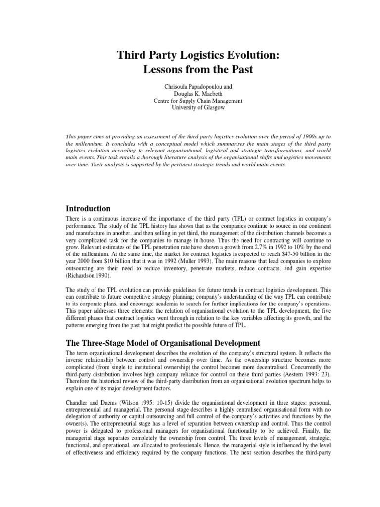 Papadop | PDF | Logistics | Strategic Management