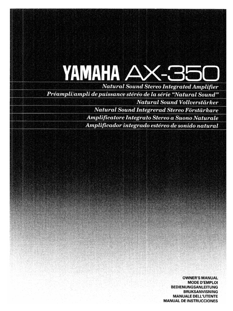 Yamaha AX 350 | PDF