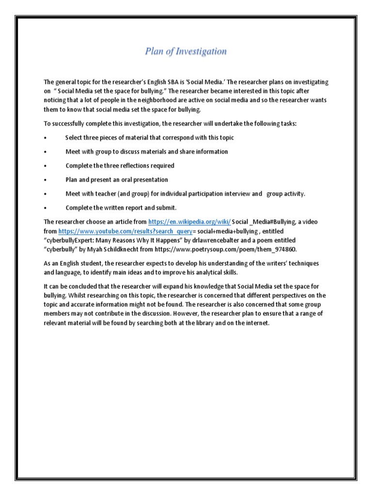 Kerryann Jarvis Plan of Investigation | PDF