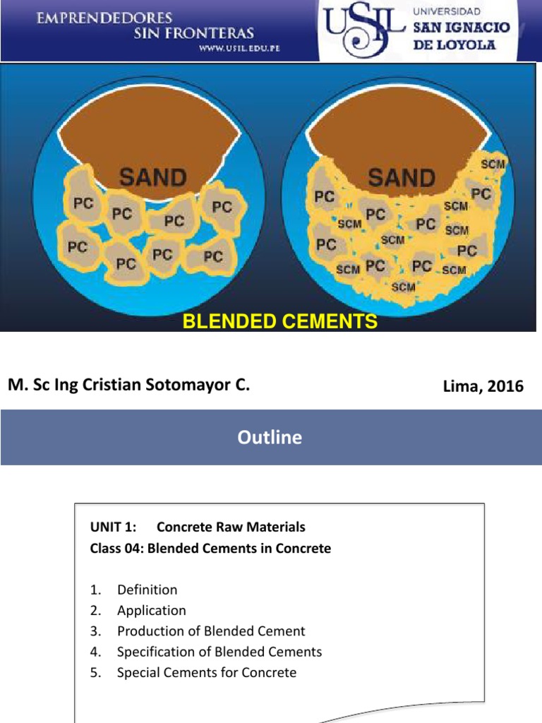 Class 04b-Blended Cement | PDF | Cement | Mortar (Masonry)