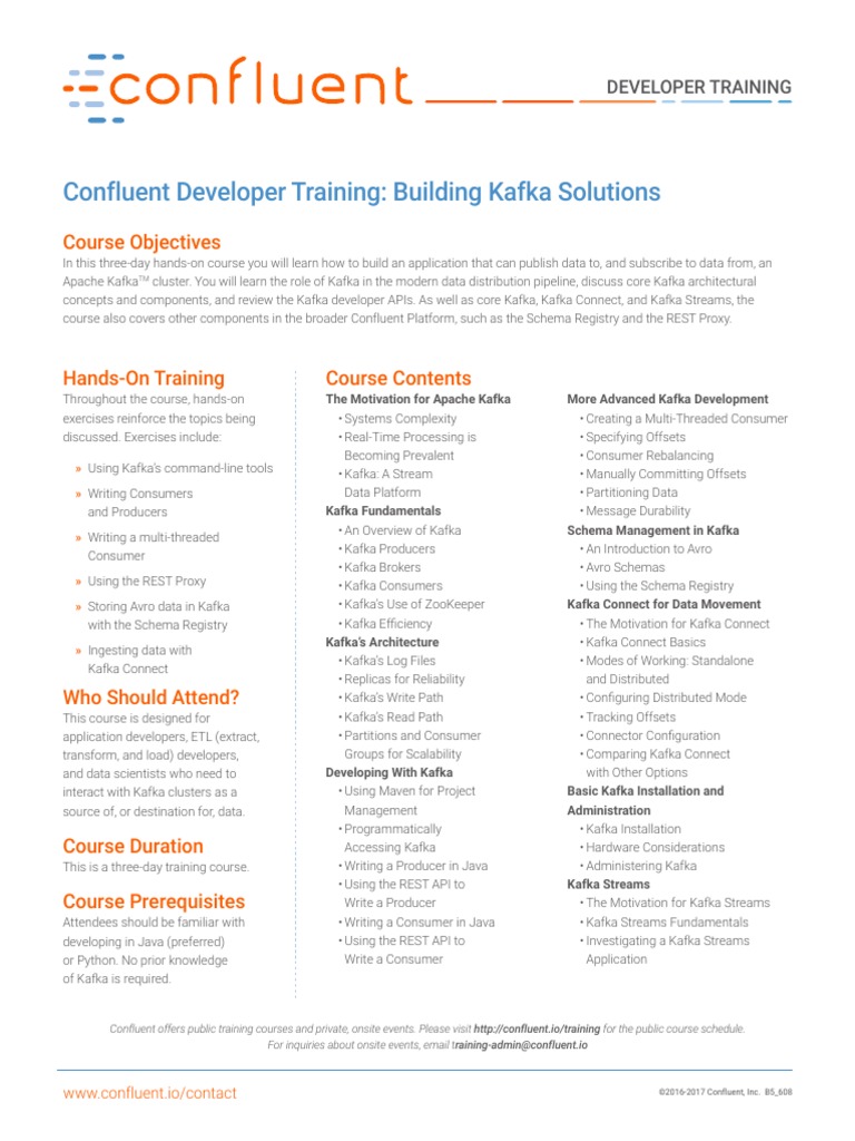 Confluent Training Developer DS - 112216 | PDF | Software Architecture | Information Technology ...