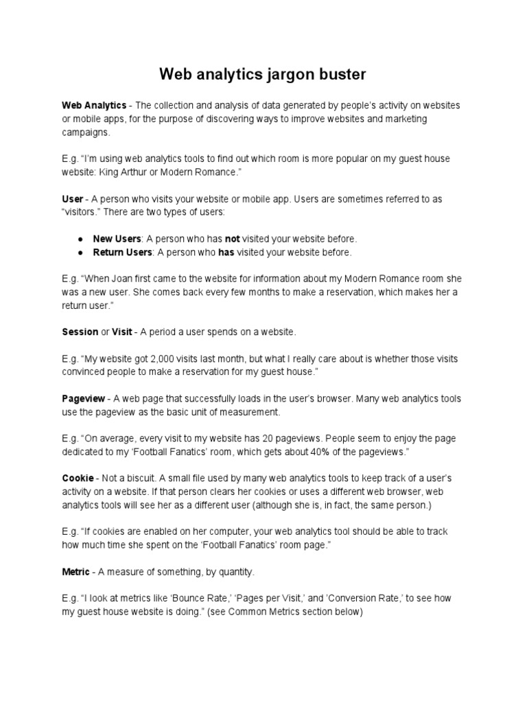 10 Web Analytics Glossary | PDF | Websites | World Wide Web