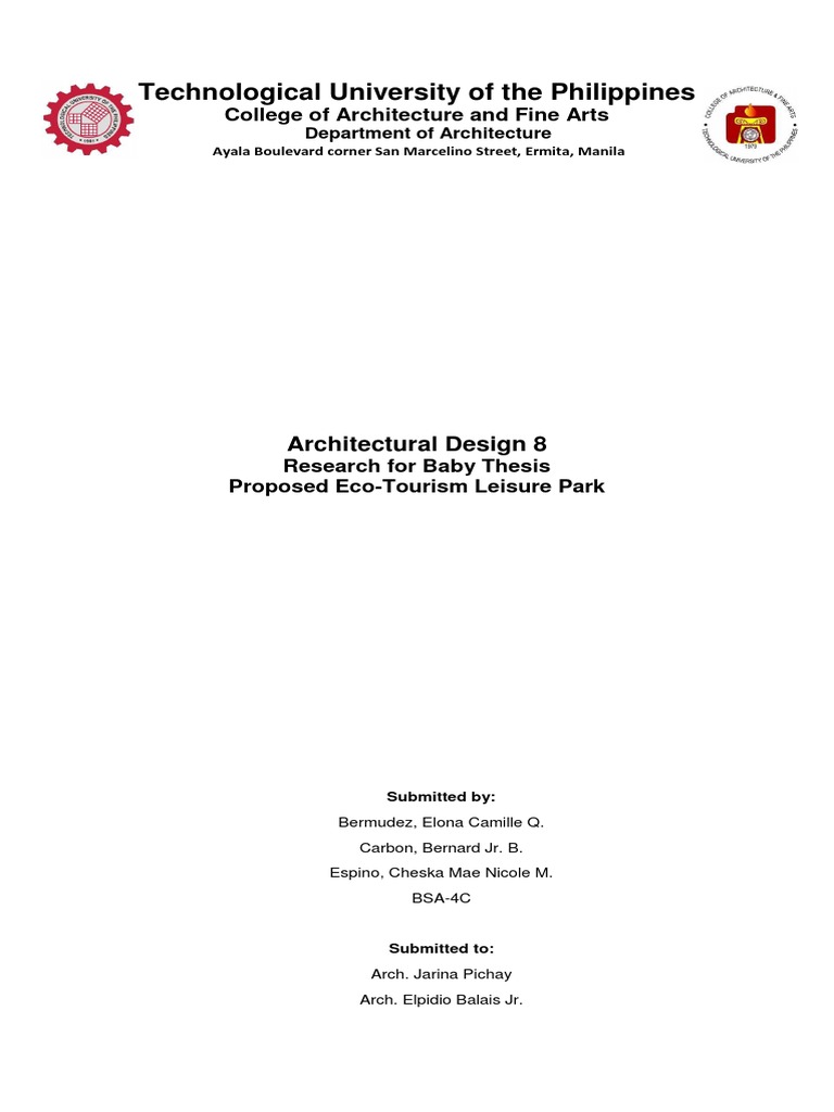 Technological University of The Philippines: Architectural Design 8 ...