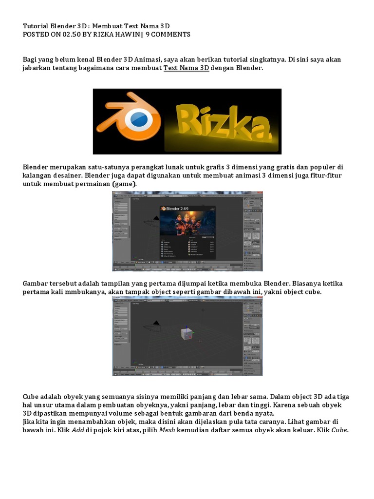 Membuat Animasi Teks | PDF | Game & Aktivitas