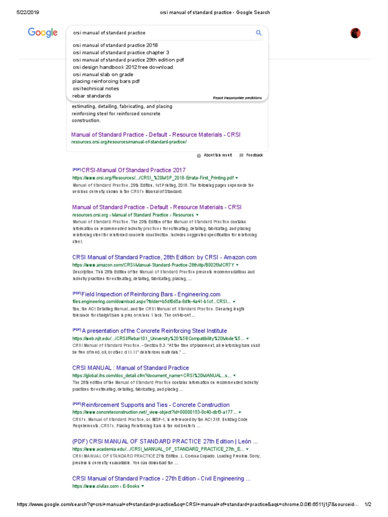 CRSI Manual of Standard Practice Overview | PDF | Reinforced Concrete | Building Engineering
