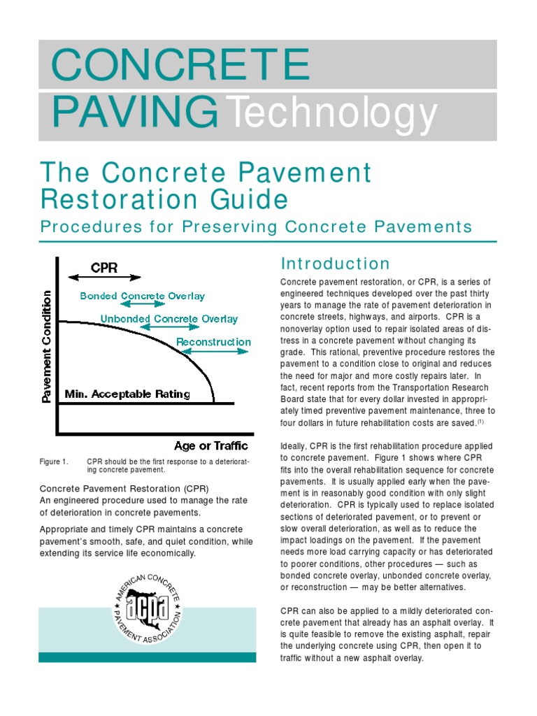The Concrete Pavement Restoration Guide PDF | PDF | Road Surface | Road