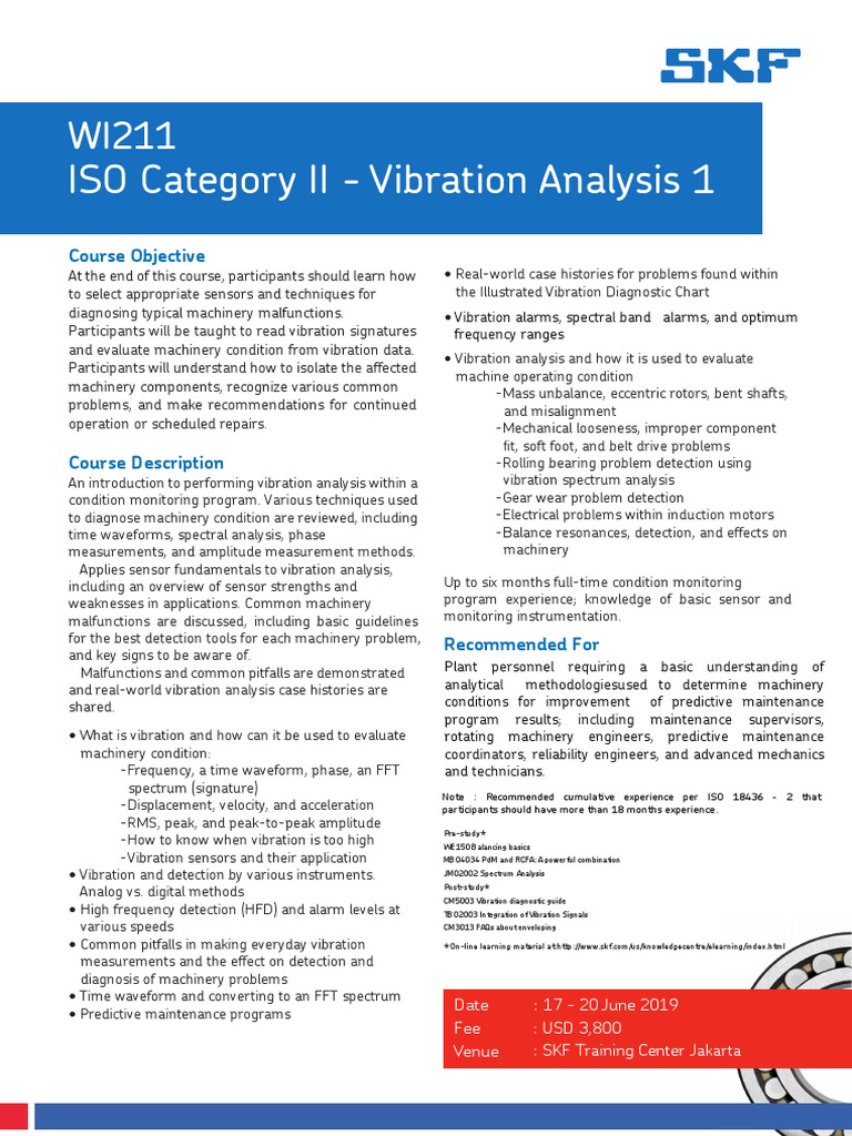 ISO Vibration Analysis Course Overview | PDF | Systems Theory | Physics