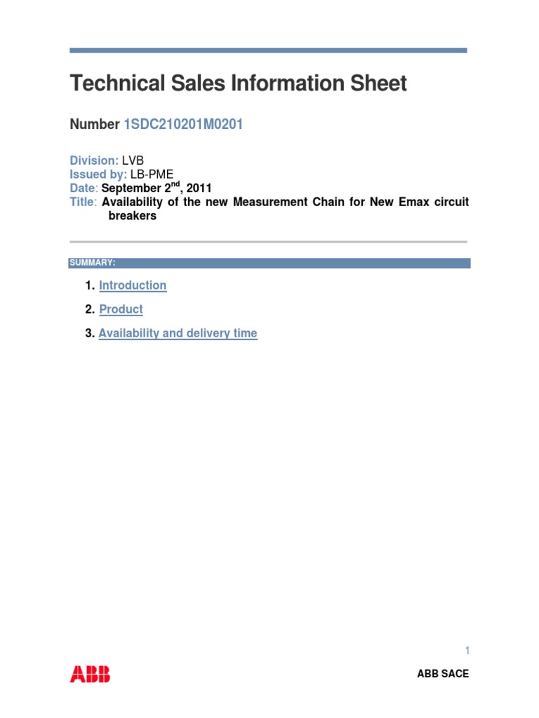 1SDC210201M0201 | PDF | Power (Physics) | Manufactured Goods