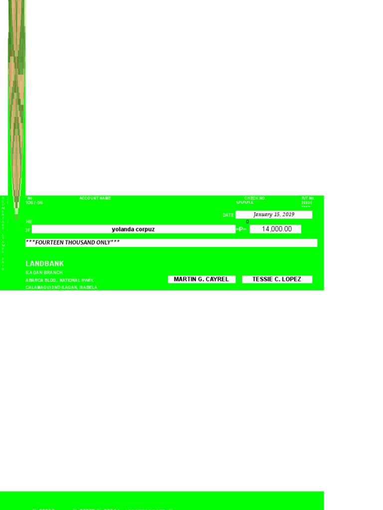 Landbank Check Payment Details | PDF