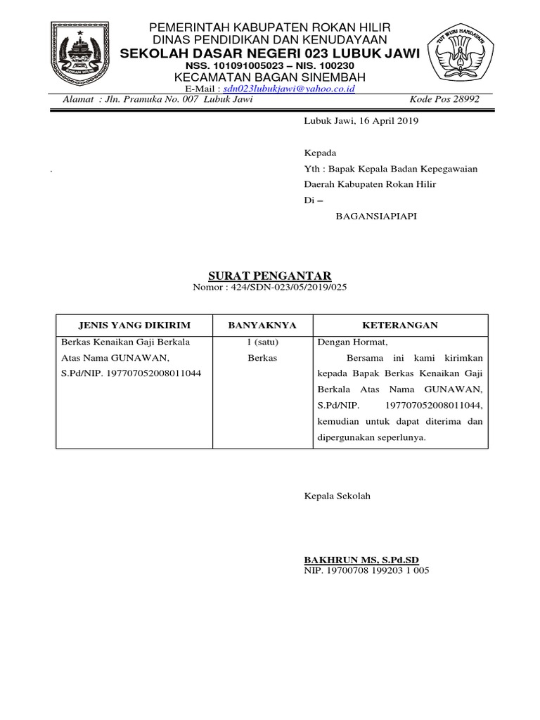 Surat Pengantar Berkala | PDF