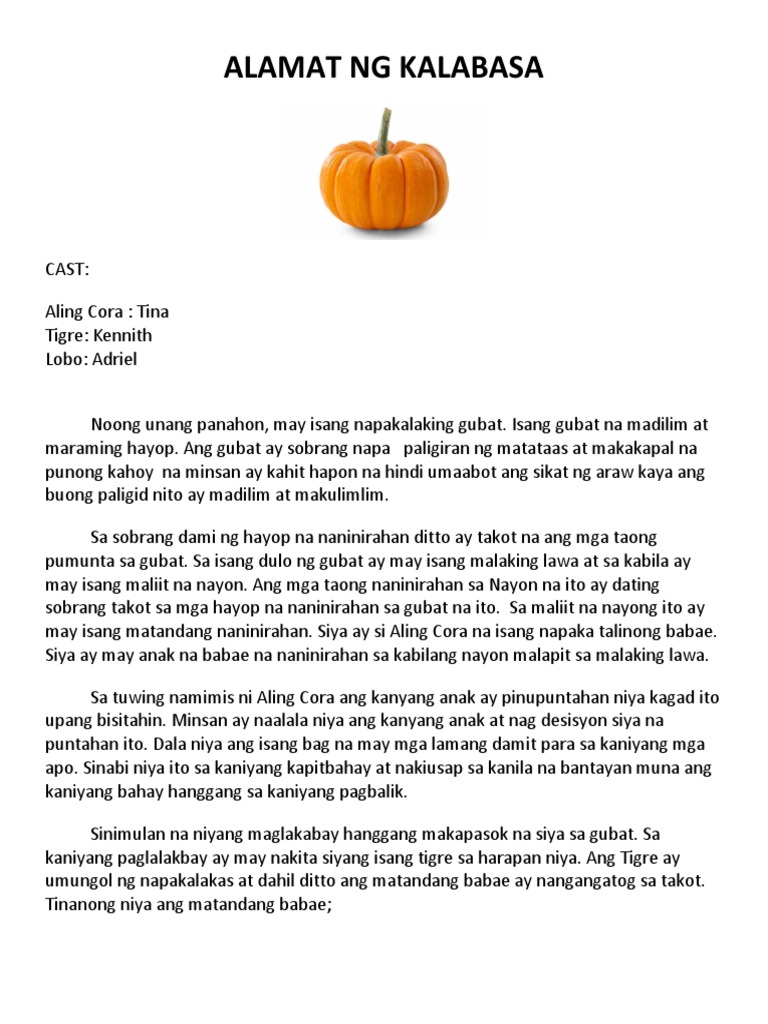 Alamat NG Kalabasa | PDF