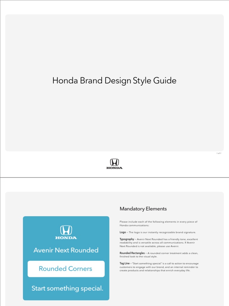 Honda Style Guide | PDF | Typography | Typefaces