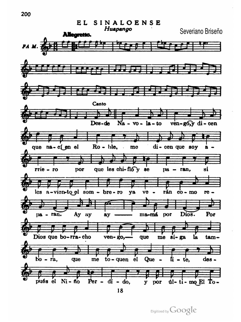 El Sinaloense PDF | PDF