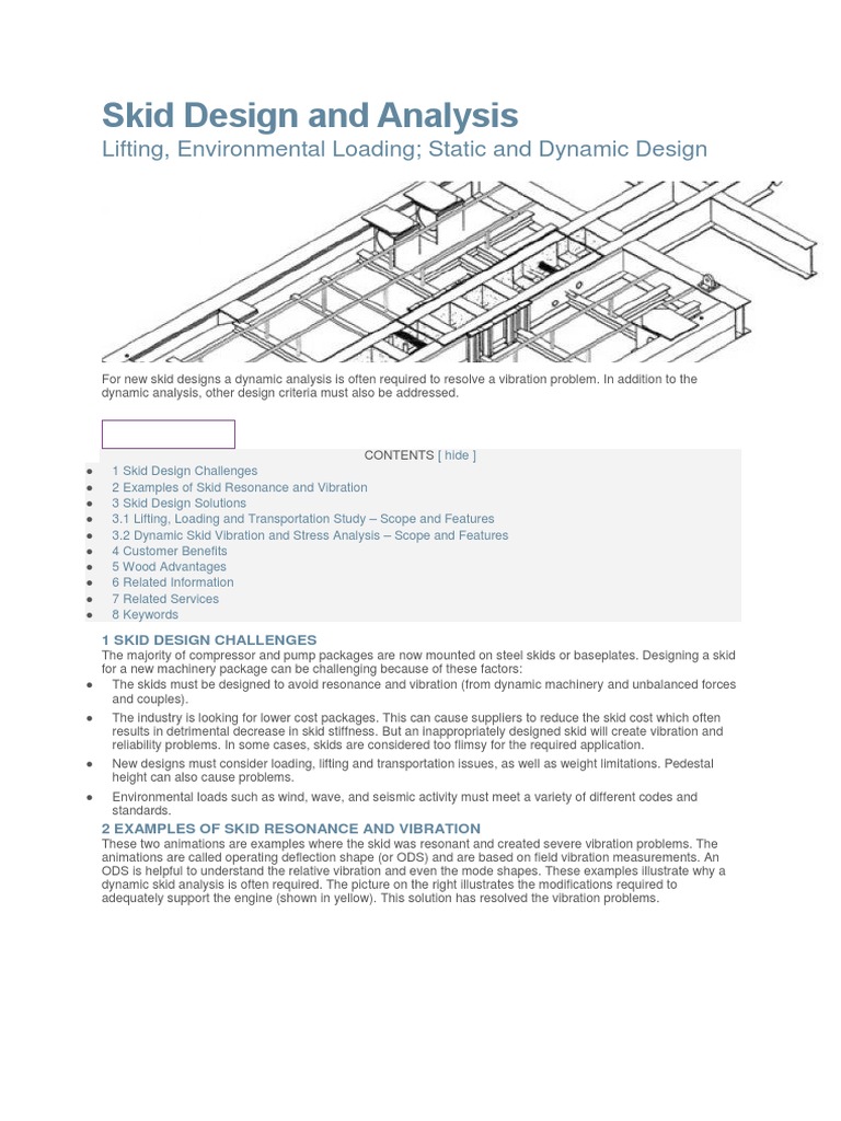 Skid Design and Analysis | PDF | Force | Stress (Mechanics)