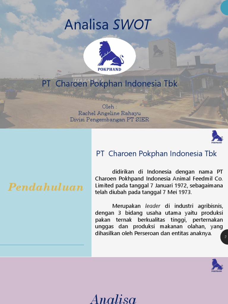 Analisa SWOT PT Charoen Pokphand Indonesia by Rachel | PDF