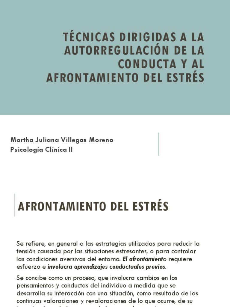 Técnicas de Autorregulación y Afrontamiento | PDF | Las emociones ...