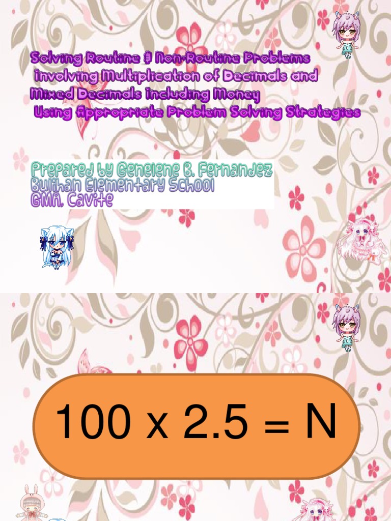Solving Routine & Non-Routine Problems Involving Multiplication ...