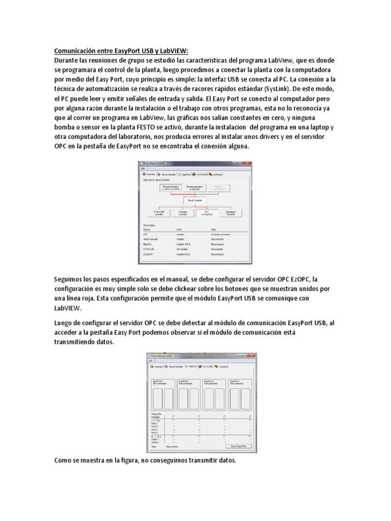 Comunicación LabVIEW con EasyPort USB | PDF | Informática